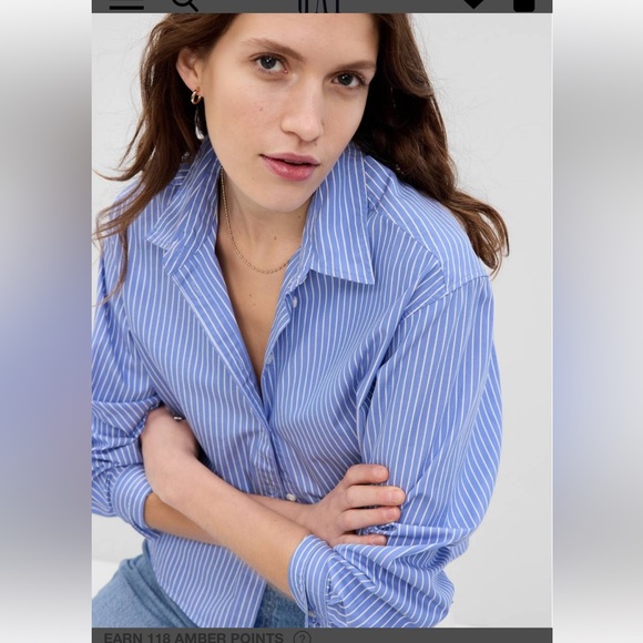 GAP | Tops | Nwt Cotton Cropped Button Down | Poshmark